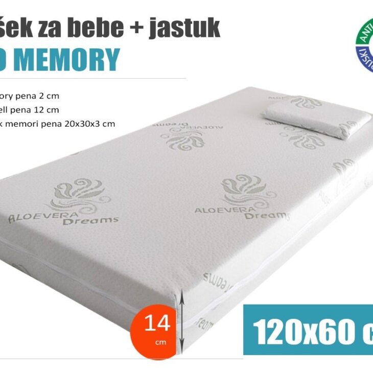 Eko memory dušek za krevetac + jastuk - Baby oprema